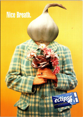 Postcard Onion Breath Zap Now Eclipse Gum by Wrigley Advertisement | eBay