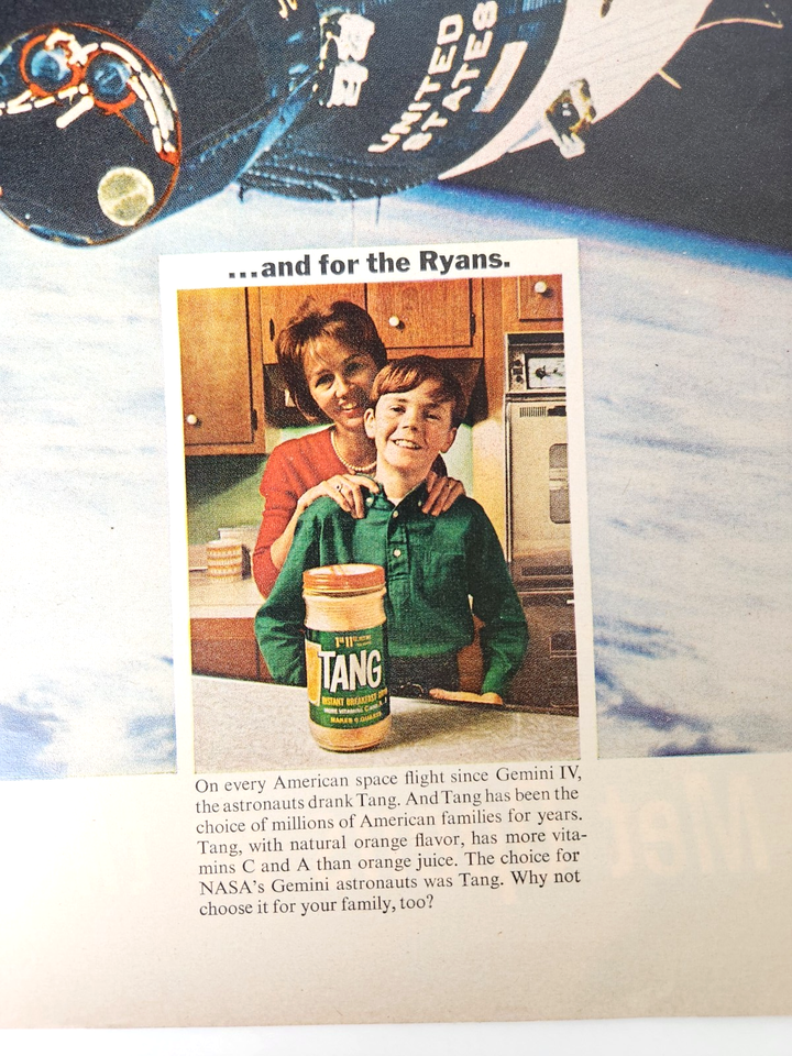 Tang Gemini Astronauts Space Beverage Earth Orbit Vintage 1966 Ad ...