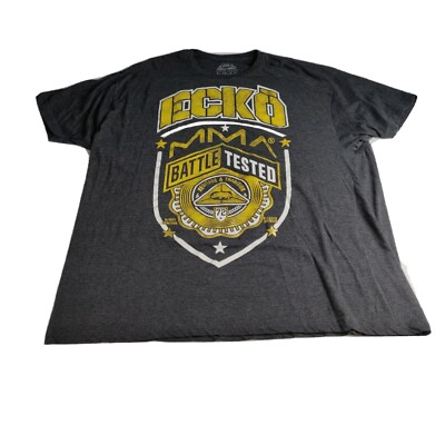 Ecko Unltd MMA Battle Tested Gold Lettering Men’s Sz XL Gray T Shirt | eBay