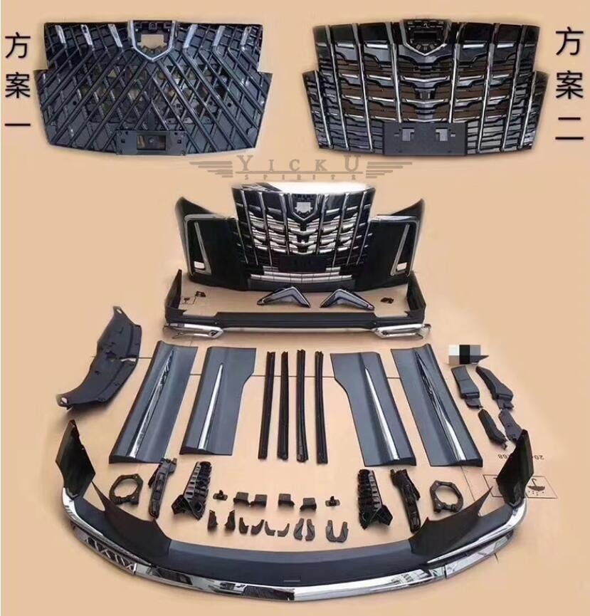 PP Front Bumper Diffuser Side Door Primer Body Kit For Toyota Alphard ...