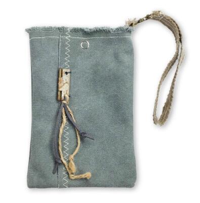 Primitive Naomi Canvas Smart Phone Pouch Wristlet In Slate Color New | eBay