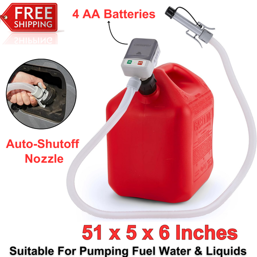 Deway Automatic Fuel Transfer Pump w/ Nozzle for Quick Flow Control & Stop 2.4GP | eBay