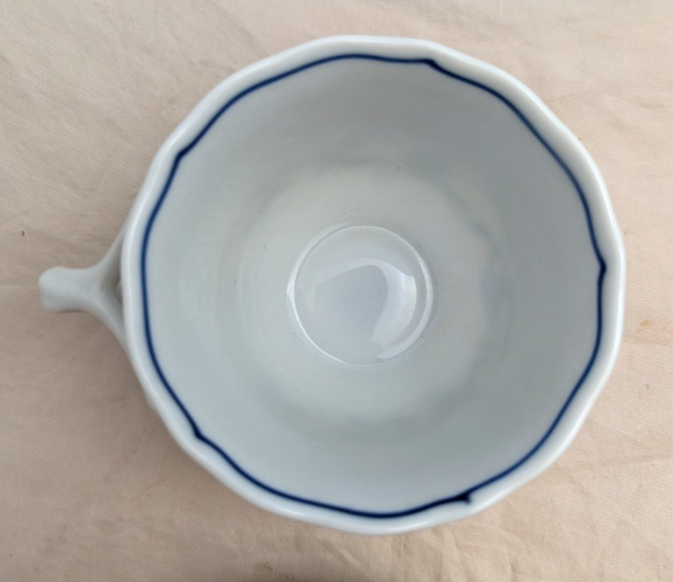 Vintage Blue Danube Japan Demitasse Cup & Saucer Set 6pc White Blue ...