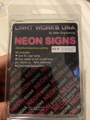 Light Works Usa, Neon Signs Kit #8895 Electroluminescence, Lighting EL ...