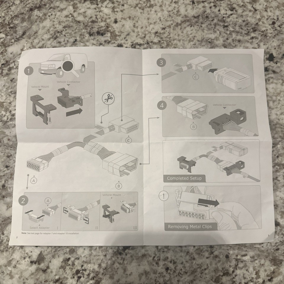 Geotab HRN GS16K2 Universal OBDII T Harness Kit 12 adapters GO device ...