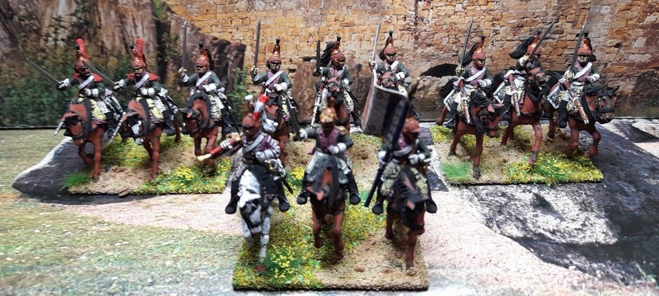 12 X2 PERRY MINITURES PRO PAINTED FRENCH NAPOLEONIC DRAGOONS REGIMENT ...