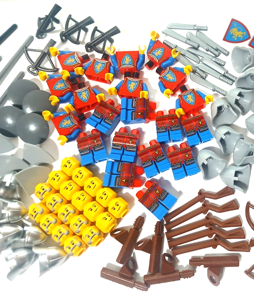 Lego Knight Bulk Minifigure, Helmets, Armor, Heads, & Shields Lot x127 ...