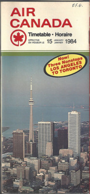 Air Canada US system timetable 1/15/84 [7083] Buy 4+ save 25% | eBay