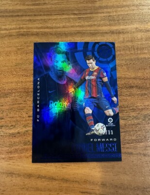 Lionel Messi 2020-21 Panini Chronicles Illusions Blue Foil Parallel /99 ...