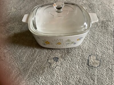 Vintage Corning Ware Floral Bouquet Daisy 1 1/2 Qt A-1 1/2 B Casserole ...