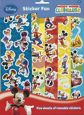 Mickey Mouse Party Sticker Set 5 Sheets - Mickey Mouse Clubhouse Party ...