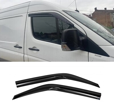 WIND DEFLECTORS VISOR SMOKE RAIN GUARD FRONT SET FOR MERCEDES SPRINTER ...