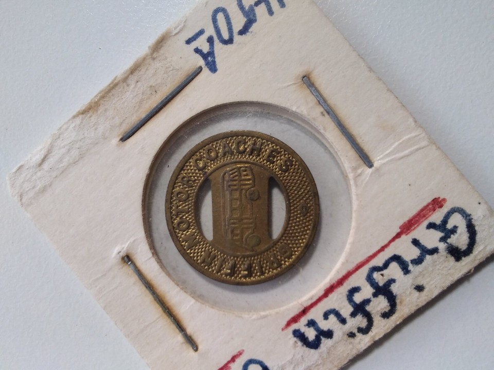 Griffin Georgia Token Vintage Mid Century Lucky Coin Motor Coach Bus A ...