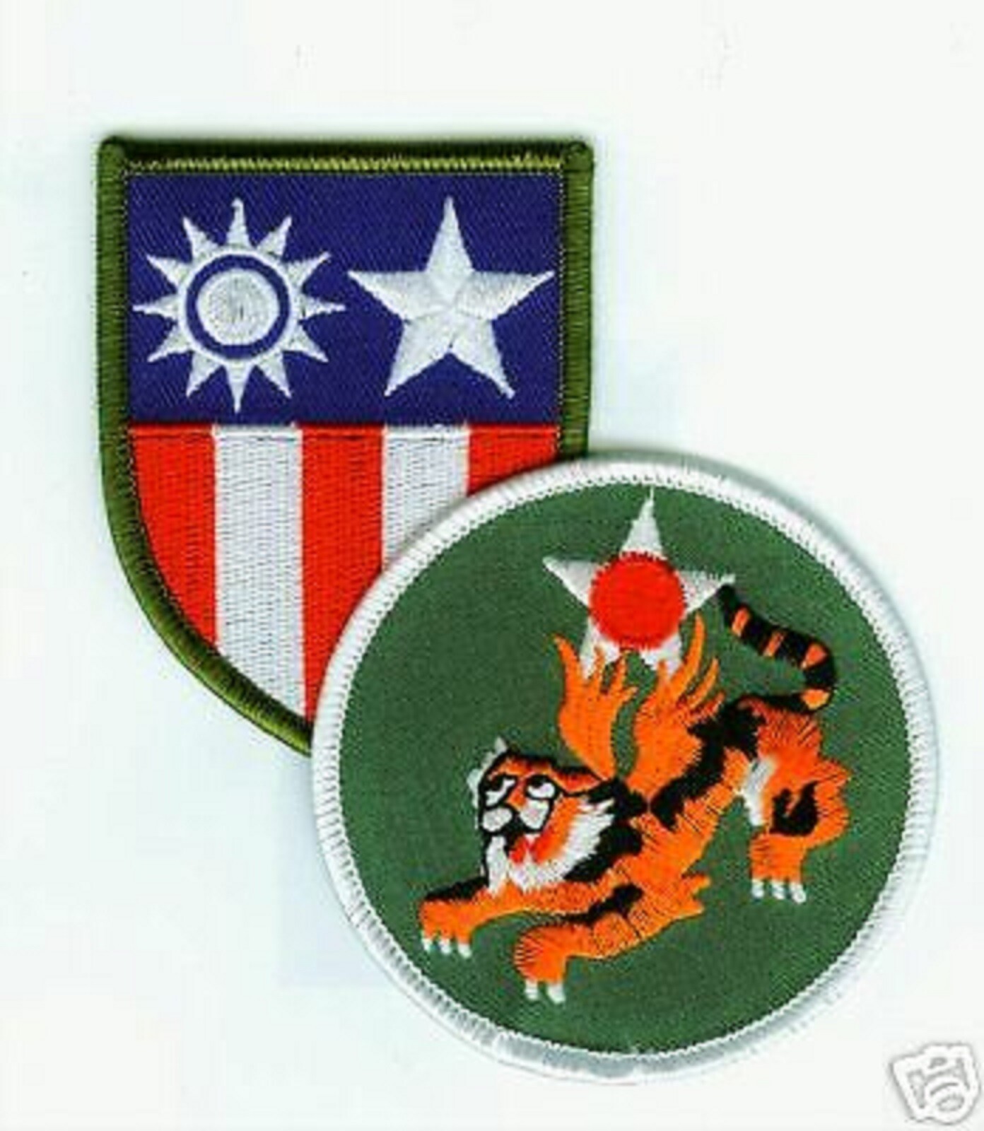 WWII USAAF AVG 2-PATCH SET: CBI CHINA-BURMA-INDIA + Flying Tigers ...