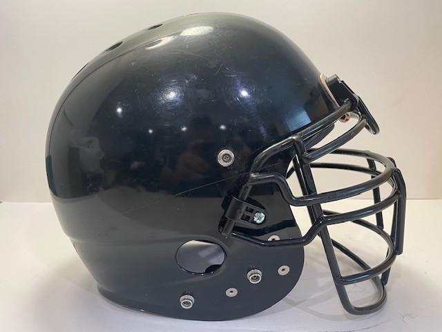 LARGE Vintage Black Adams Football Helmet w Facemask vs BIKE Riddell ...