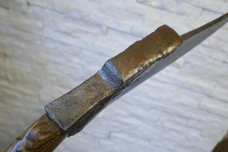 ~~~Antique rar long ax ax, hatchet broad axe carpenter austria germany ...