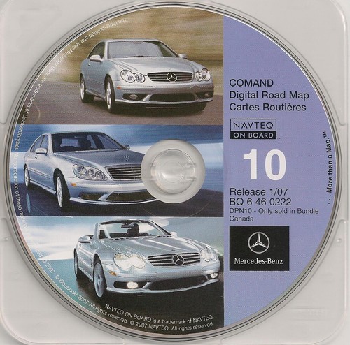 2007 UPDATE MERCEDES BENZ NAVIGATION DISC CD GPS MAP #10. BQ 6 46 0222 ...