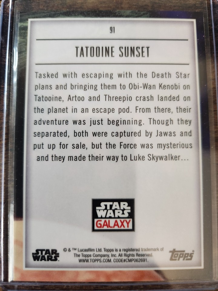2023 Topps Star Wars Galaxy Chrome Tatooine Sunset #91 R2-D2 C-3PO | eBay