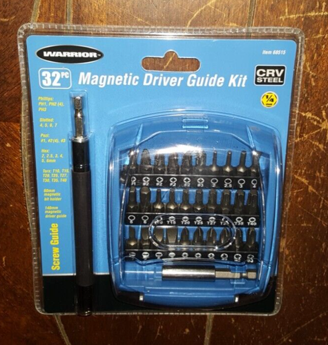 32pc Magnetic Driver Guide Kit: Phillips/Slotted/Pozi/Hex/Torx -CRV ...