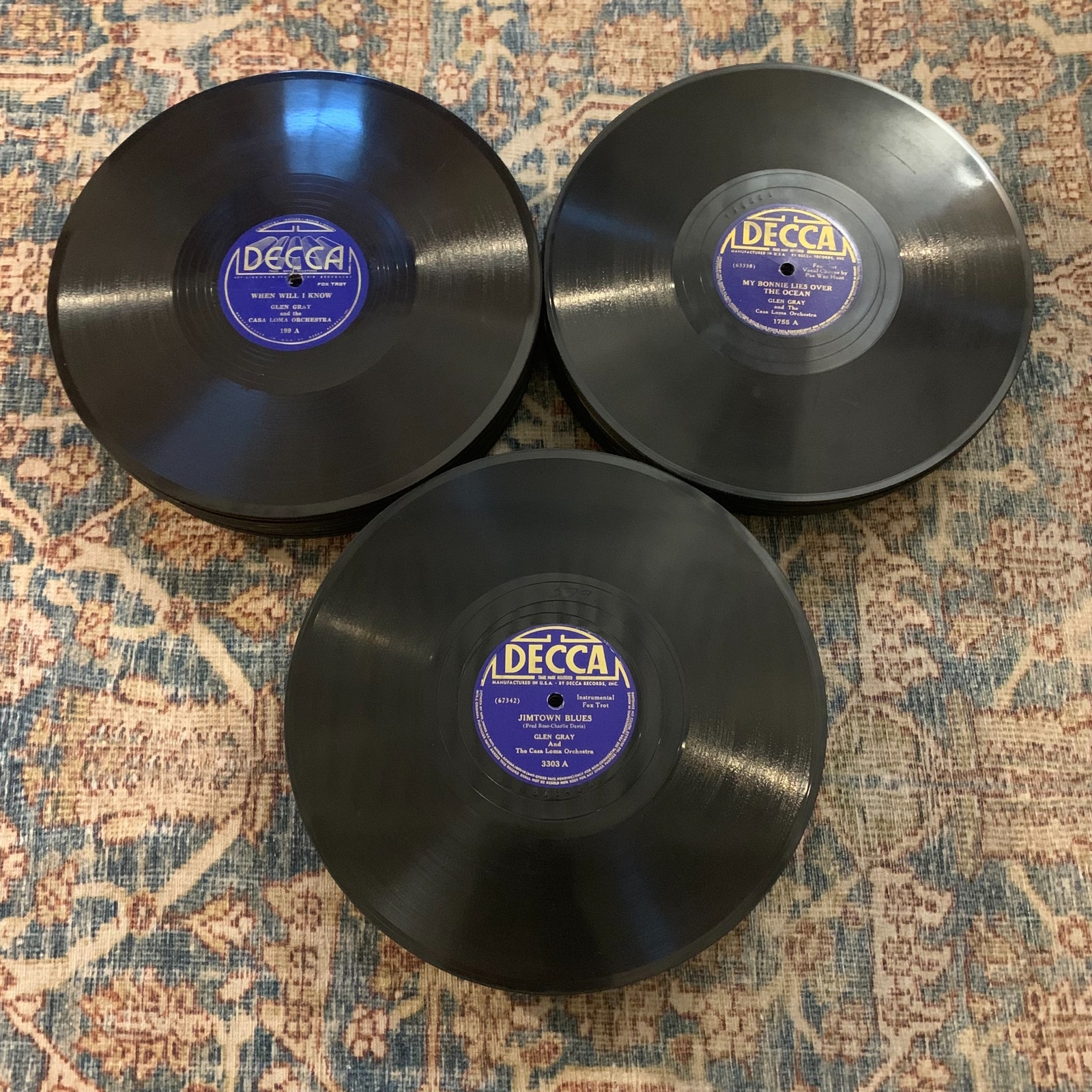 78 RPM Record Glen Gray Lot Of 67 Vintage Jazz Swing Discs Shellac ...