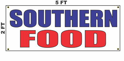 SOUTHERN FOOD Banner Sign 2x5 for Restaurant Bar Food Truck or Trailer ...