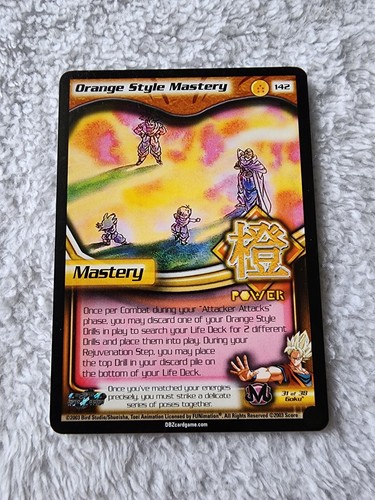 DBZ Dragon Ball Z Orange Style Mastery 142 CCG Unlimited Buu Saga MP | eBay