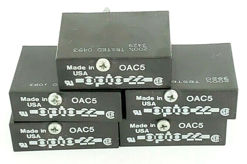 LOT OF 5 OPTO 22 OAC5 I/O MODULES 5VDC LOGIC 12-140VAC OUT | eBay
