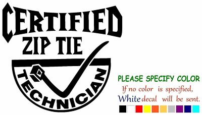 Zip Tie Ziptie Vinyl Decal Sticker Car Window Bumper Wall Laptop 9" | eBay