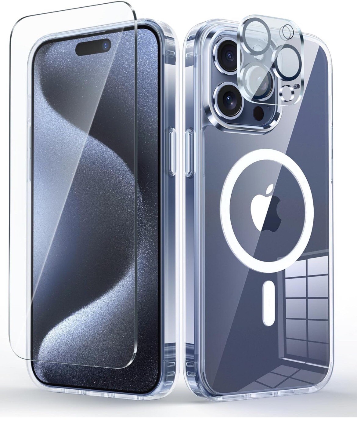 iPhone 15 Pro-Max Case (clear),Support Magnetic Charging and Shockproof ...
