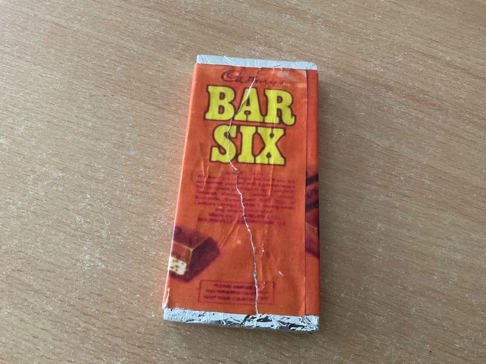 VINTAGE CADBURY’S BAR SIX CHOCOLATE BAR . ORIGINAL SHOP DISPLAY ONLY ...