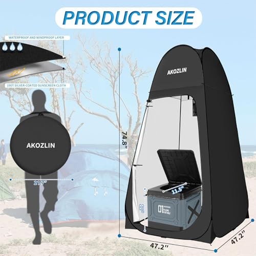 Portable Pop Up Shower Tent with Camping Toilet for Camping Beach ...