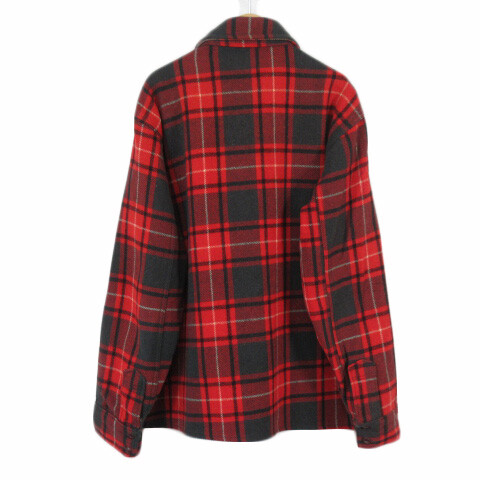 Wool-Rich Woolrich 50S Buffalo Check Jacket Shirt Red Mens | eBay