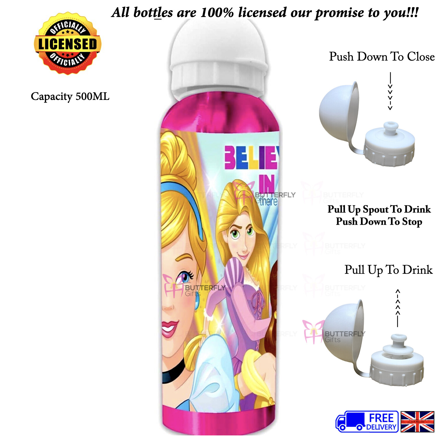 KIDS CHARACTER WATER DRINKS JUICE CHILDREN'S SCHOOL PICNIC SPORTS ...