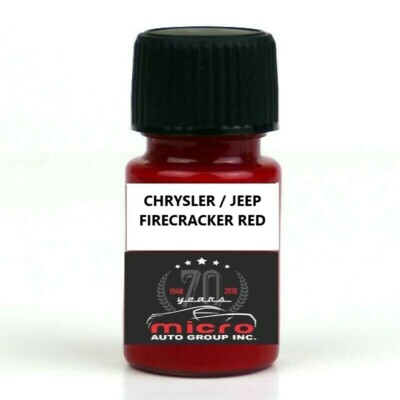 Chrysler Jeep Firecracker Red PRC Touch up Paint With Brush 2 Oz ...