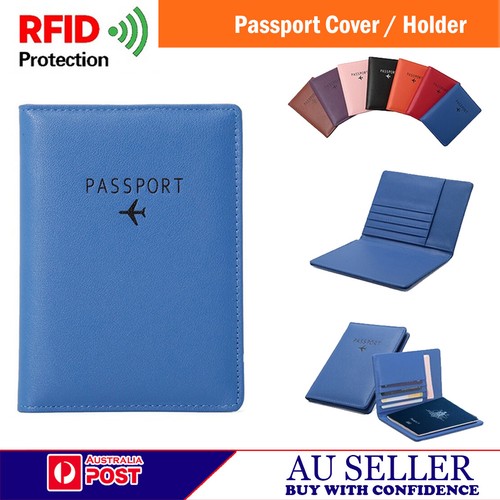 New Passport Cover / Holder, RFID Blocking PU Leather Case Wallet card ...