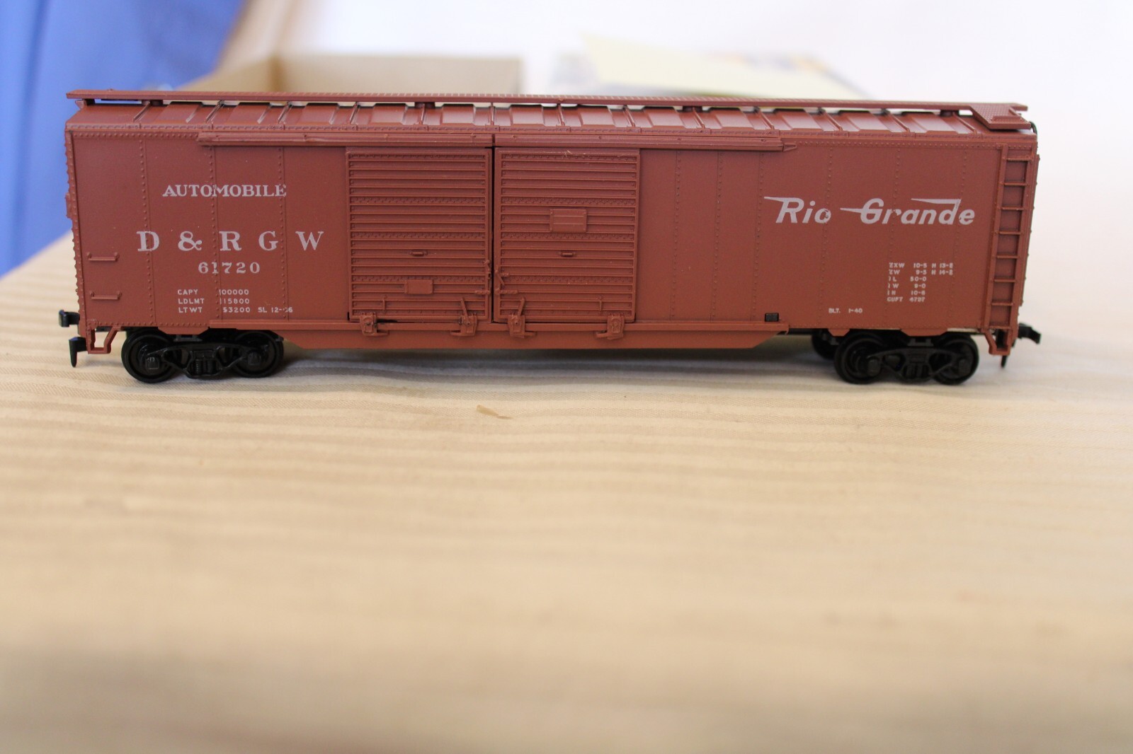 HO Scale Athearn, 50' Box Car, D&RGW Rio Grande, Brown, #61720 Built ...