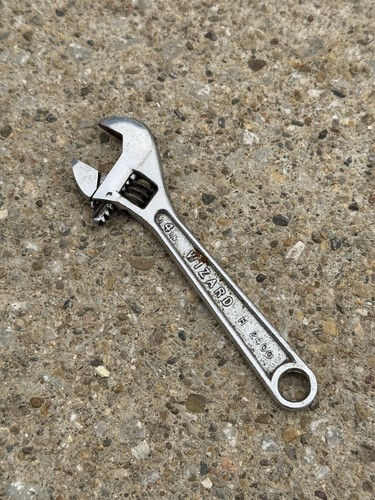 Wizard USA 4" Forged Alloy Steel Adjustable Wrench Vtg H 2400 | eBay
