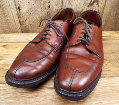 Allen Edmonds Ashton Derby BROWN Leather Split Toe Shoe-11 D | eBay