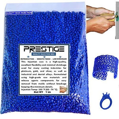 1 Lb Prestige Injection Wax Flexible Blue Beads Jewelry Making Carved ...