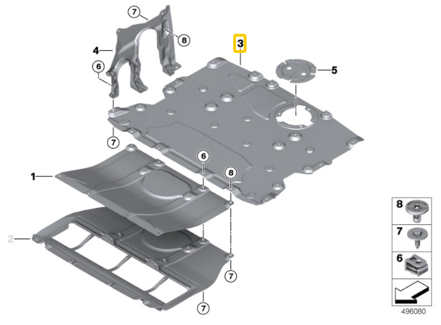 OEM BMW G01 M F97 G02 M F98 ENGINE BAY ENCAPSULATION REAR 51757417386 ...