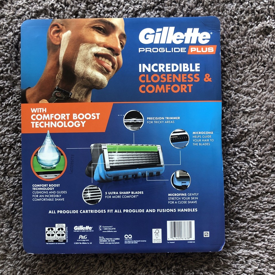 Gillette ProGlide Plus Men's 5-Blade Razor 16 Cartridges Fits Fusion5 ...