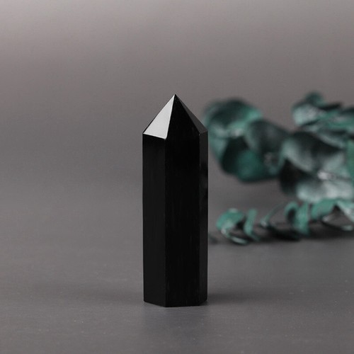 40-50mm Natural Black Obsidian Quartz Crystal Point Wand Raw Stone ...