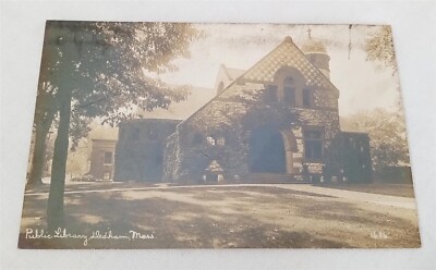 Vintage Photo Postcard Public Library Dedham Mass MA Massachusetts RPPC ...