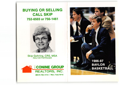 1986-87 GENE IBA, MICHAEL WILLIAMS Baylor NCAA Men's Basketball ...