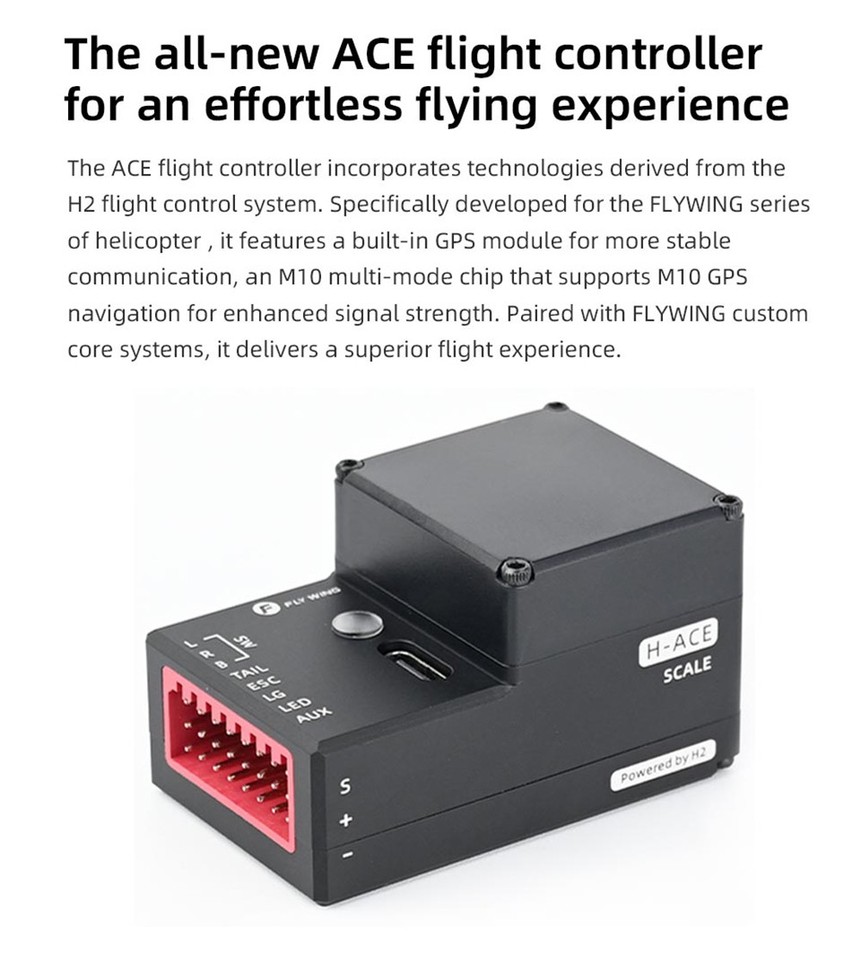 FlyWing EC135 ADAC RC Helicopter 10CH 6-Axis Gyro M10 GPS ACE Flight ...