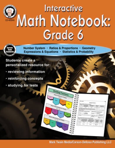 Mark Twain - Interactive Math Notebook Resource Book, Math Workbook, 64 ...