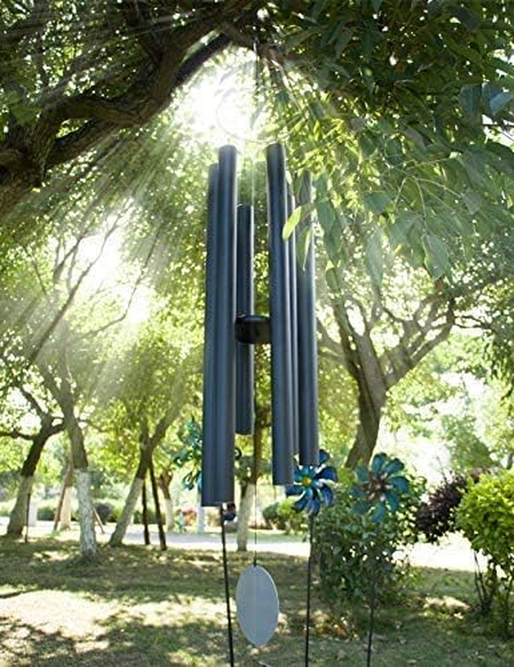 66" Extra Large Wind Chimes, Deep Tone Wind Chimes Outdoor with 6 Metal ...