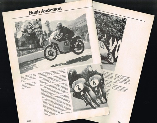 vintage HUGH ANDERSON MOTORCYCLE Racing Article / Photos: AJS, | eBay