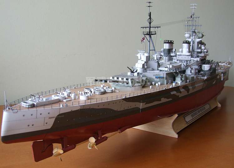 1:200 Scale HMS Prince of Wales V-class Battleship DIY Handcraft Paper ...
