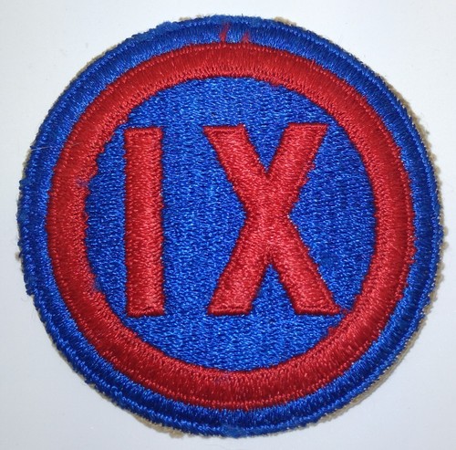 WWII US Ninth Army Corps Shoulder Sleeve Insignia 9th IX Army Corps WW2 ...